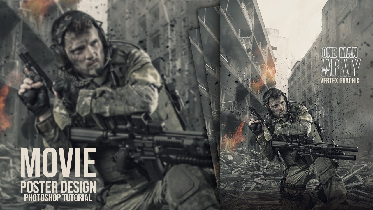 How to Make Army Poster in Photoshop Cc || Movie Poster Design ...