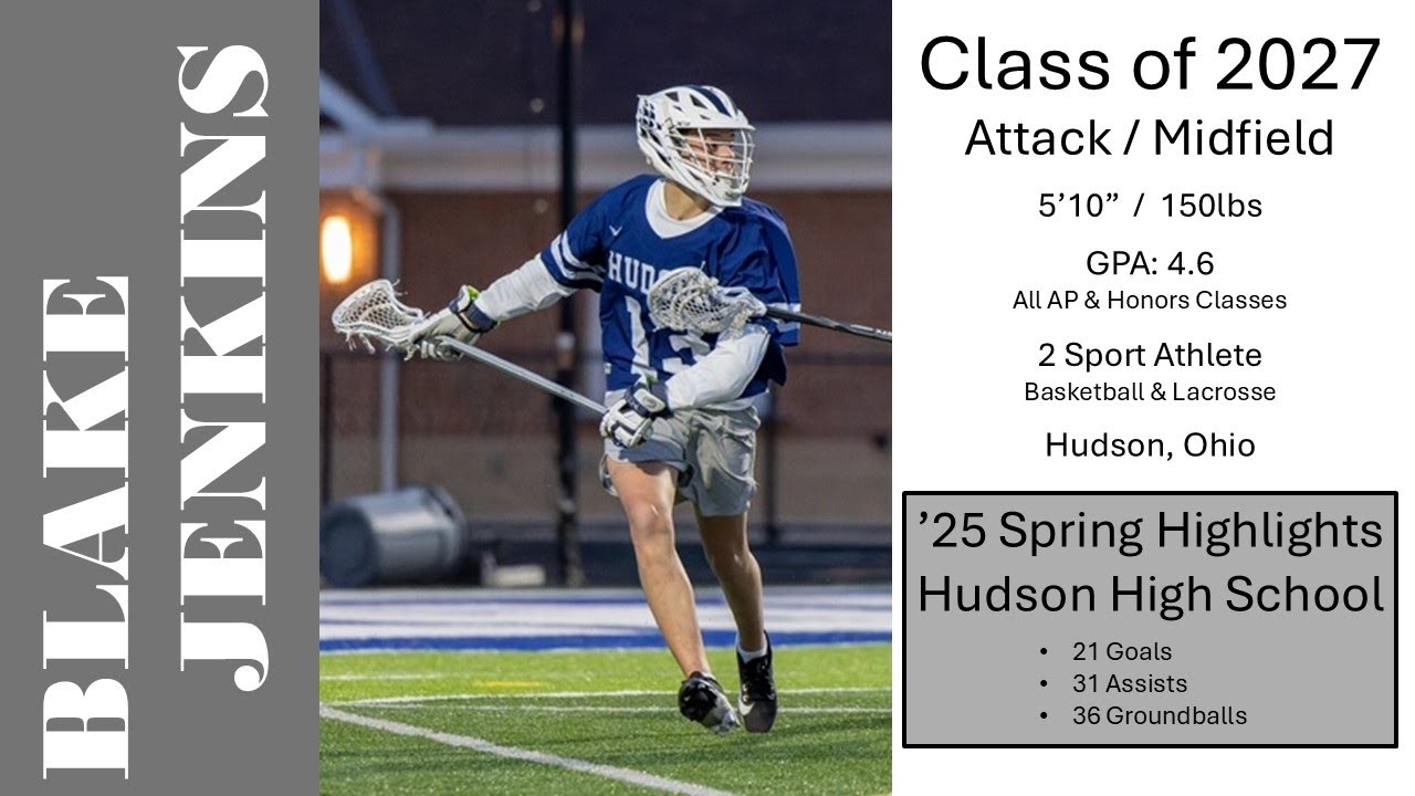 2027 Blake Jenkins 2025 Spring Lacrosse Highlights - YouTube