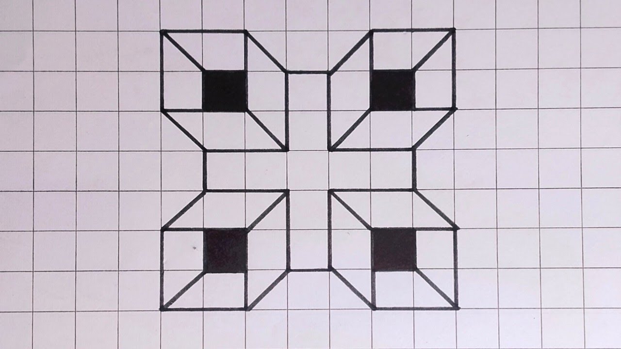 3D Drawing Illusion | Trick Art | Geometric Pattern | Geometrical Chart ...