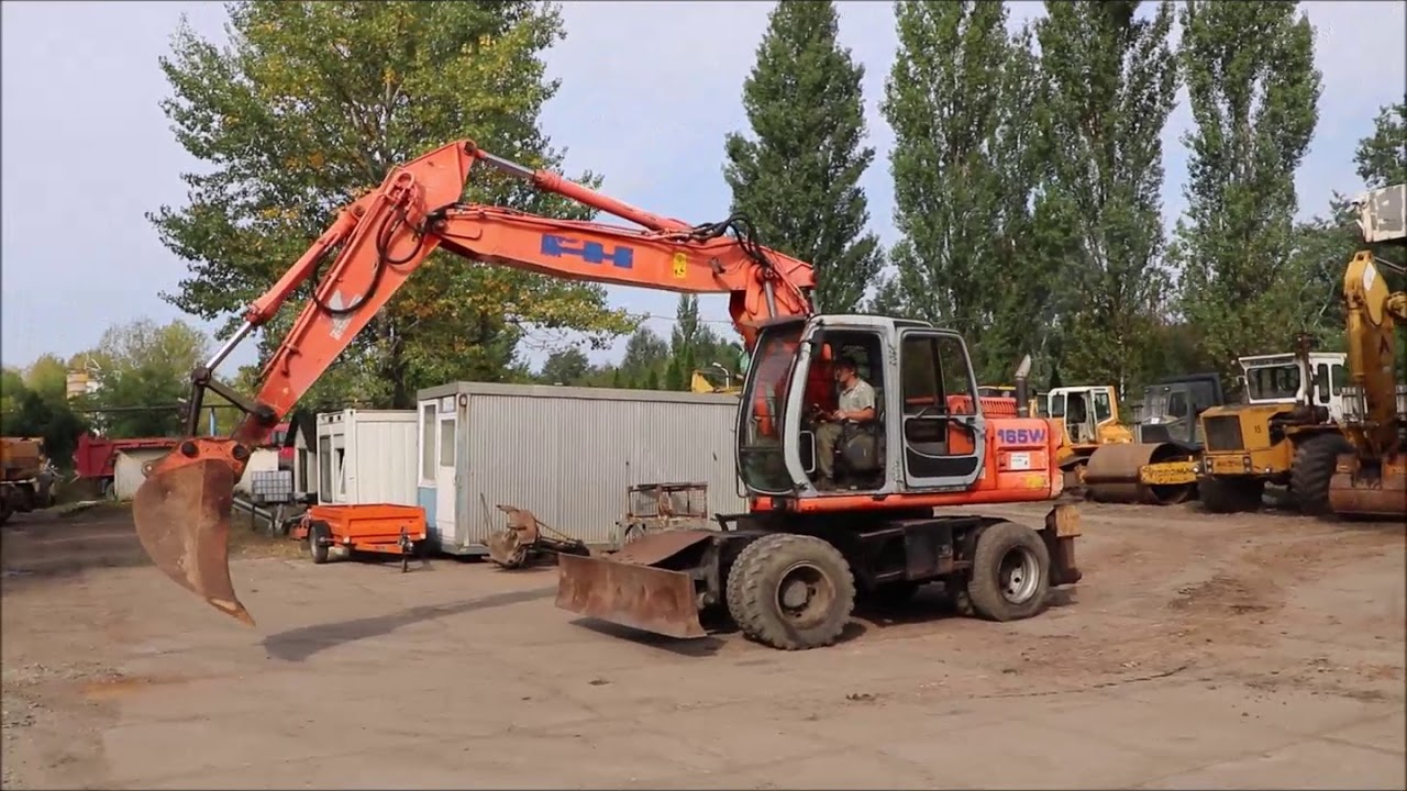 FIAT-HITACHI EX 165 W Wheel Excavator - YouTube