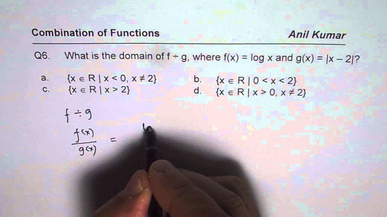 Q6 Quotient of Functions and Their Domain TEST - YouTube