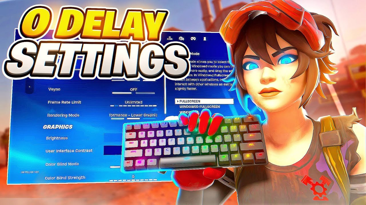 BEST Fortnite Settings For ZERO INPUT DELAY in FORTNITE CHAPTER 5 🏆 ...