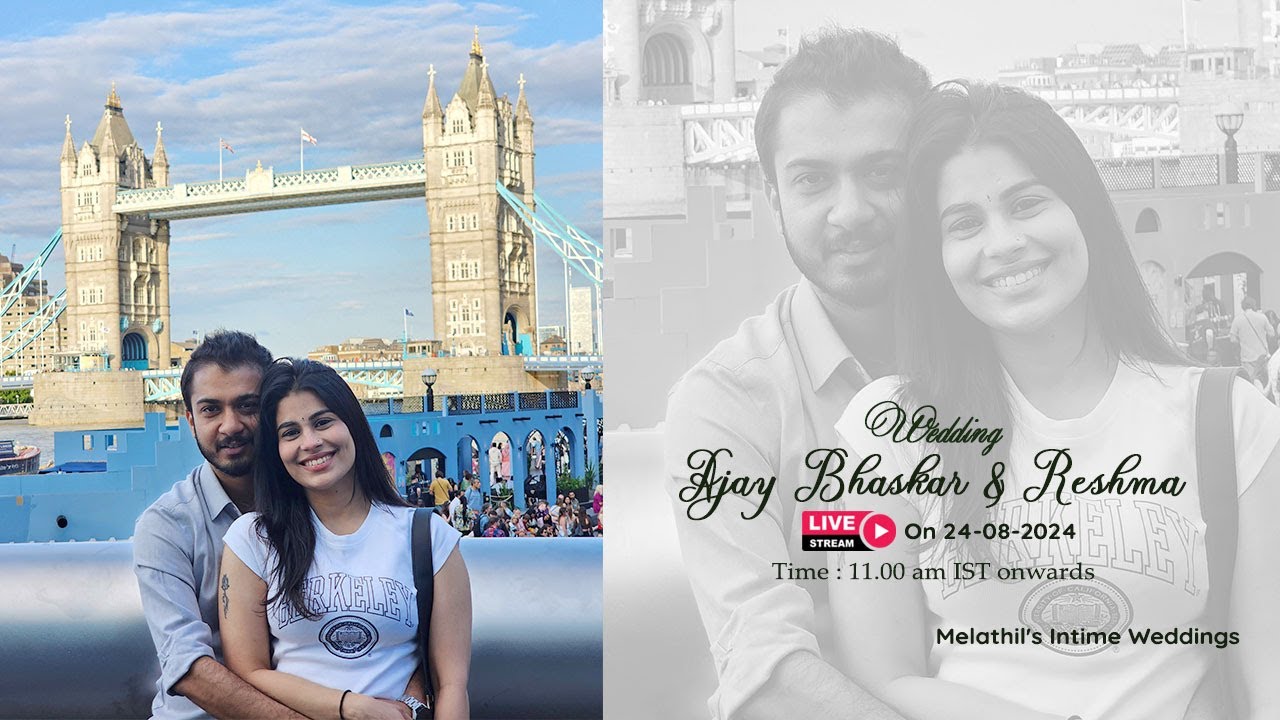 24-08-2024 Ajay Bhaskar & Reshma - Wedding - YouTube