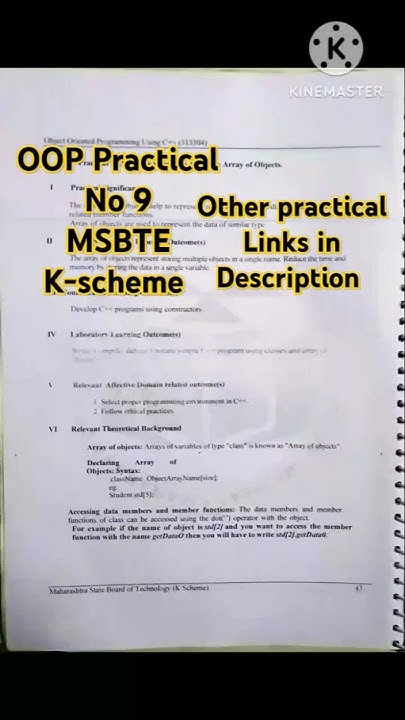OOP Practical No.9 MSBTE k-scheme || oop practical 9|| MSBTE || msbte k-scheme - YouTube