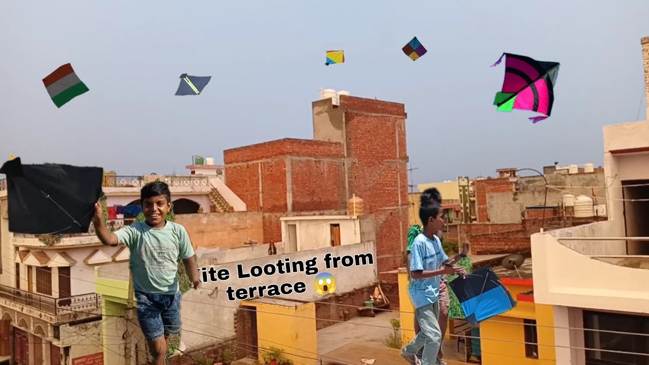 Kite Looting from Terrace Top 🔥 - YouTube