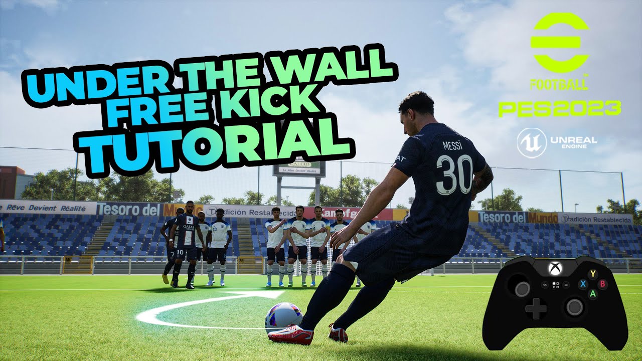 Under The Wall Free Kick Tutorial in eFootball 2023 🔥 - PC , Xbox - YouTube