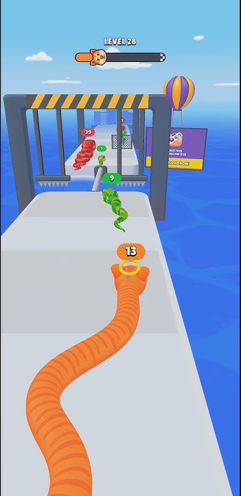 Fun Snake Race Game 28 - #shorts #snakerun #snakegame #ytshorts - YouTube