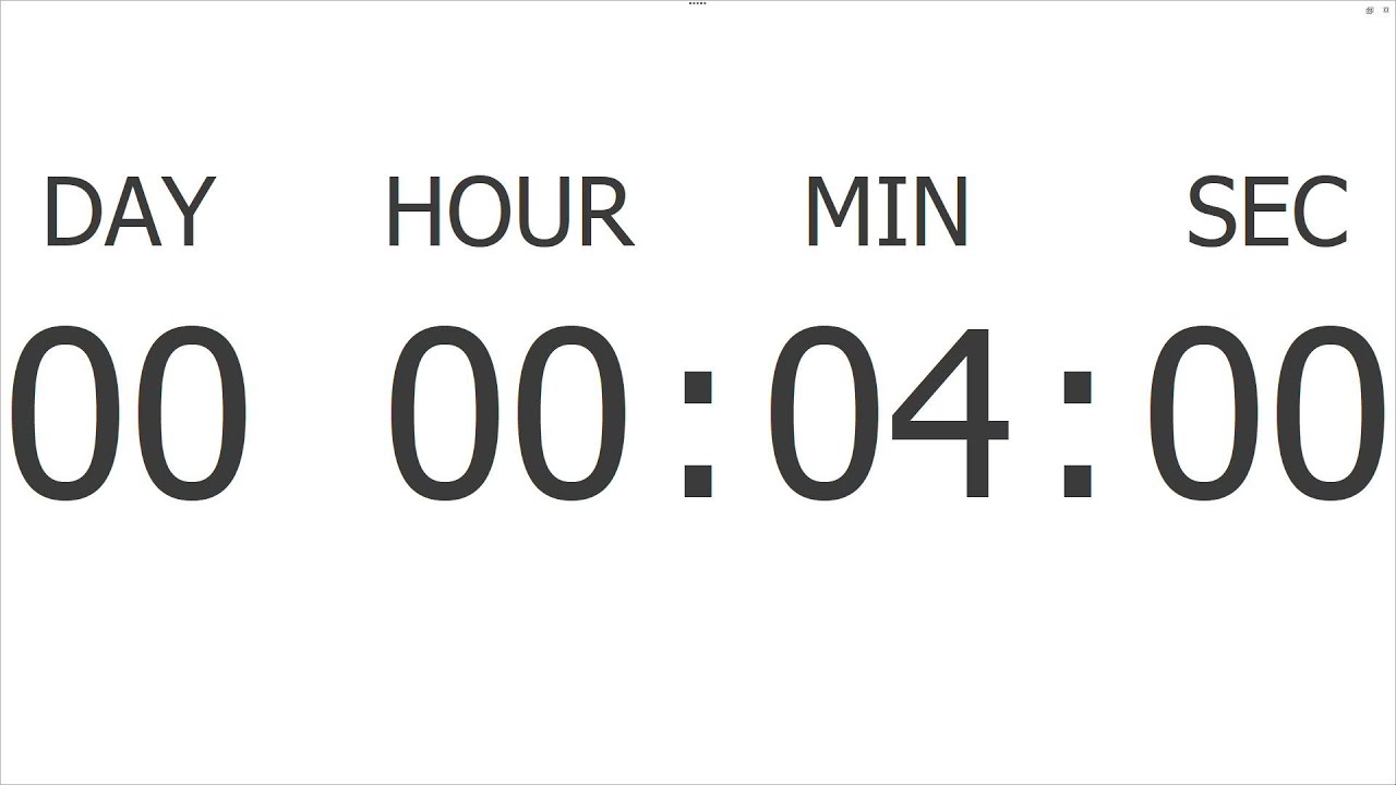 4 minutes timer countdown. - YouTube