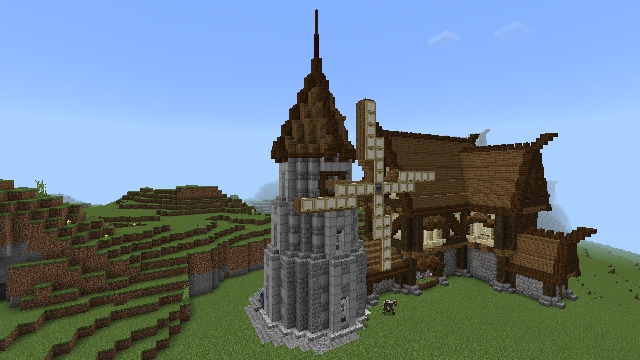 Minecraft Bedrock: Building a Windmill - YouTube