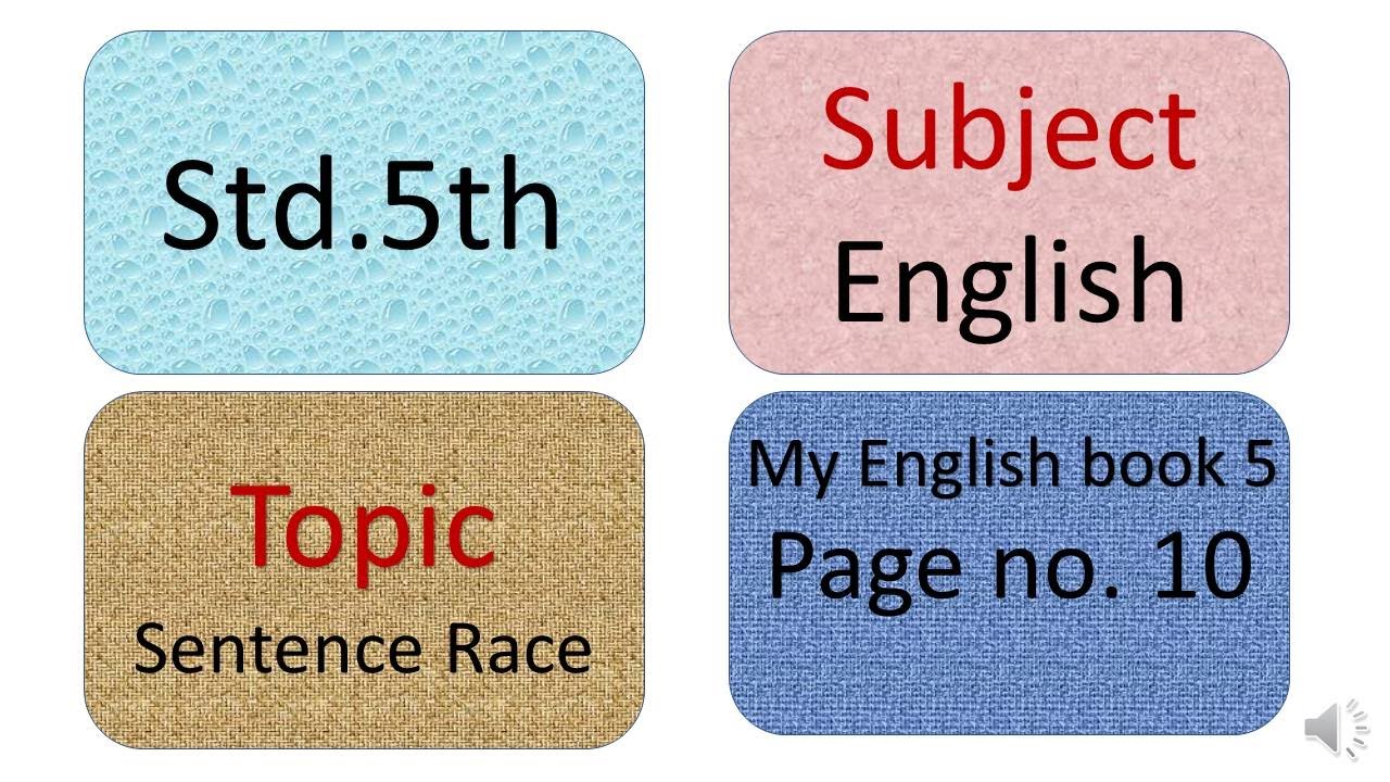 Std.5th My English Book 5 page no 10 - YouTube