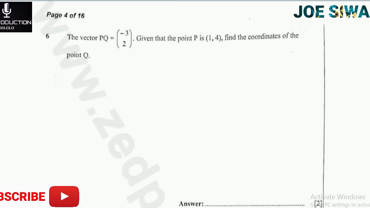 ECZ Mathematics past paper 1 2019 (GCE). Question 6 and 7 - YouTube