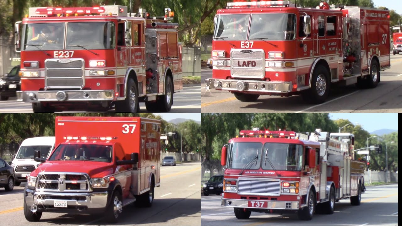 (Tone Out) LAFD Light Force 37, Engine 37 & Rescue 37 - YouTube
