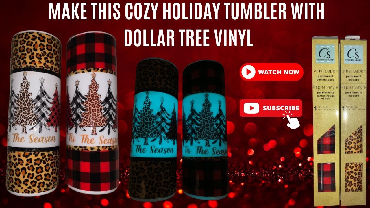 Create Cozy Holiday Tumblers using dollar tree vinyl and glow-in-the ...