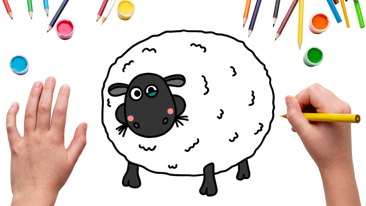 How to draw and color shirley in the shaun the sheep step by step ...