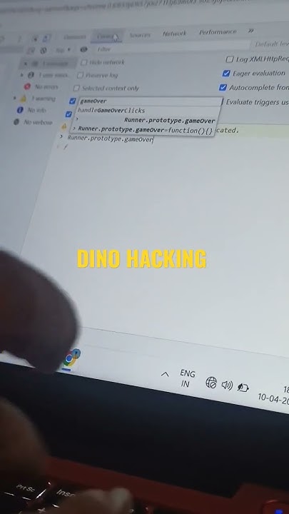 Dino Hack Watch Till To End For Result πππ Hacking Chrome Dino Shorts Youtube
