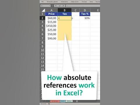 Relative and absolute references | Excel insta styl 16 - YouTube