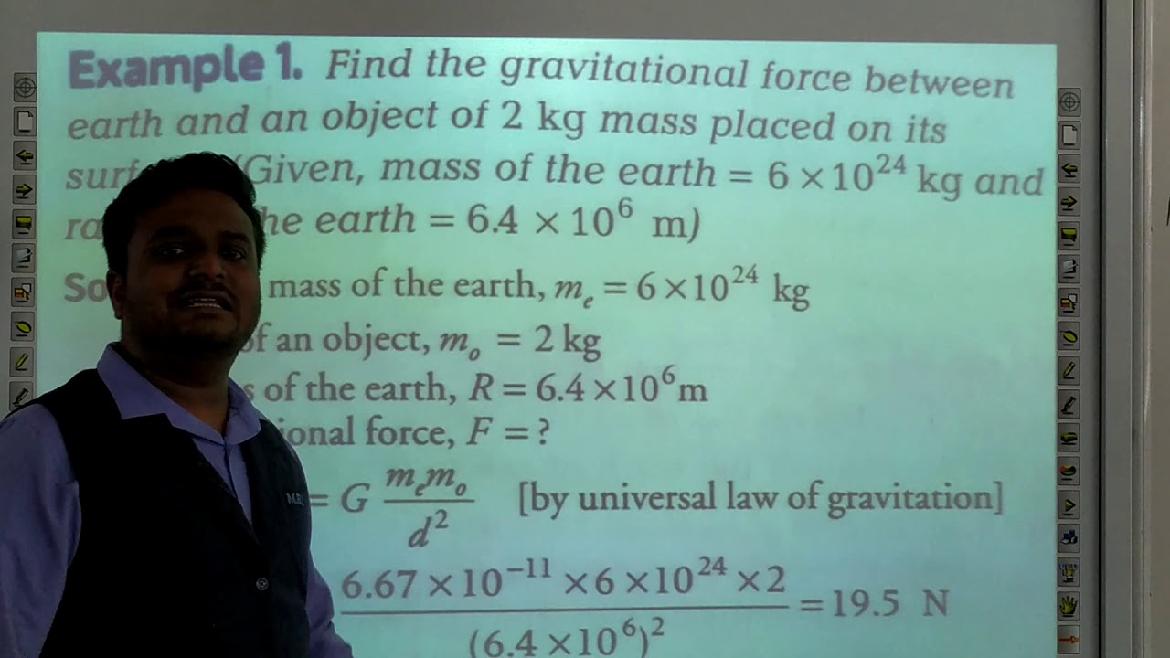 class 9th Science Ch 10 Gravitation Part 5 Numerical - YouTube