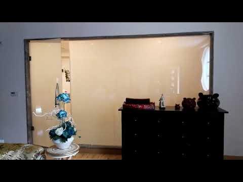 PDLC filmbase smart dimming film, smart dimming glass - YouTube