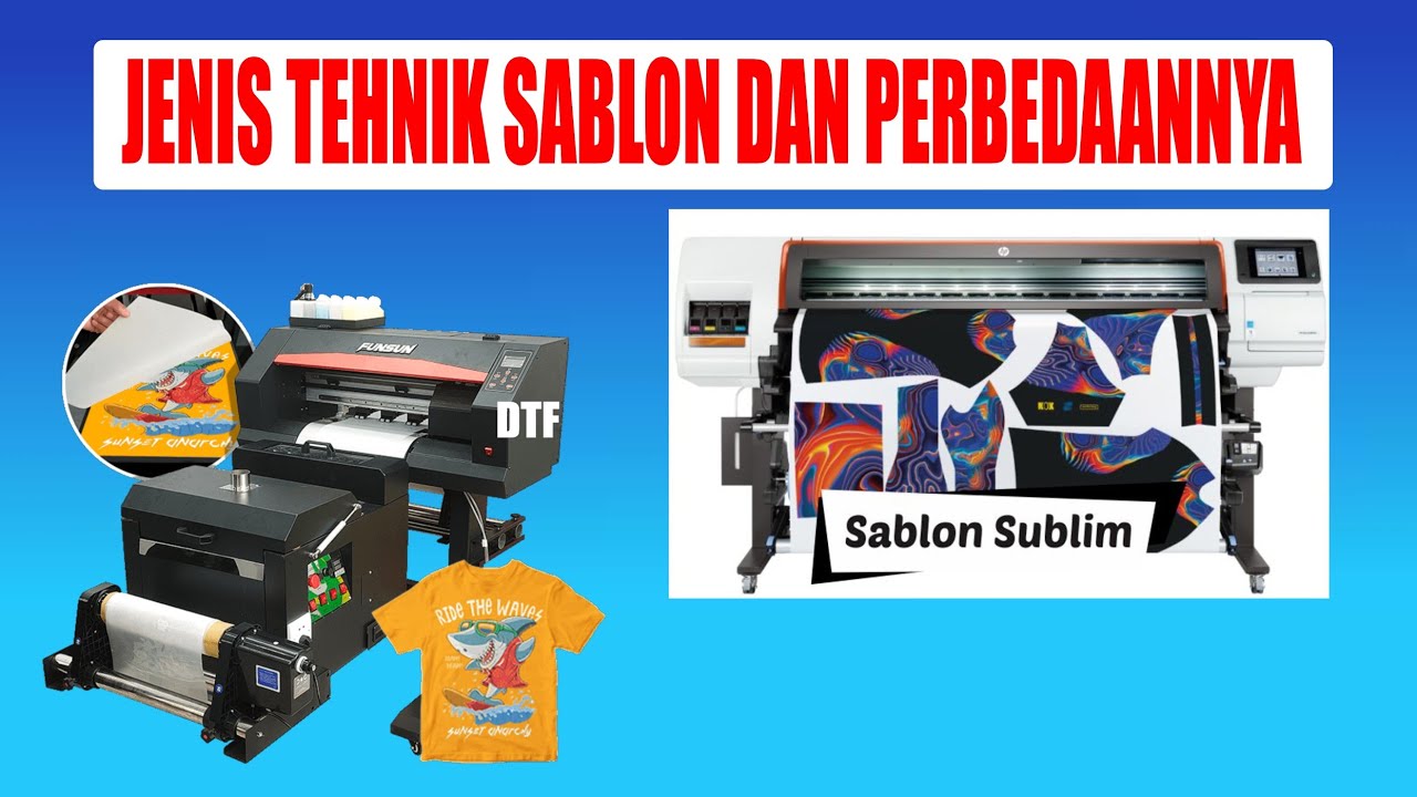 Jenis tehnik sablon dan perbedaannya - YouTube