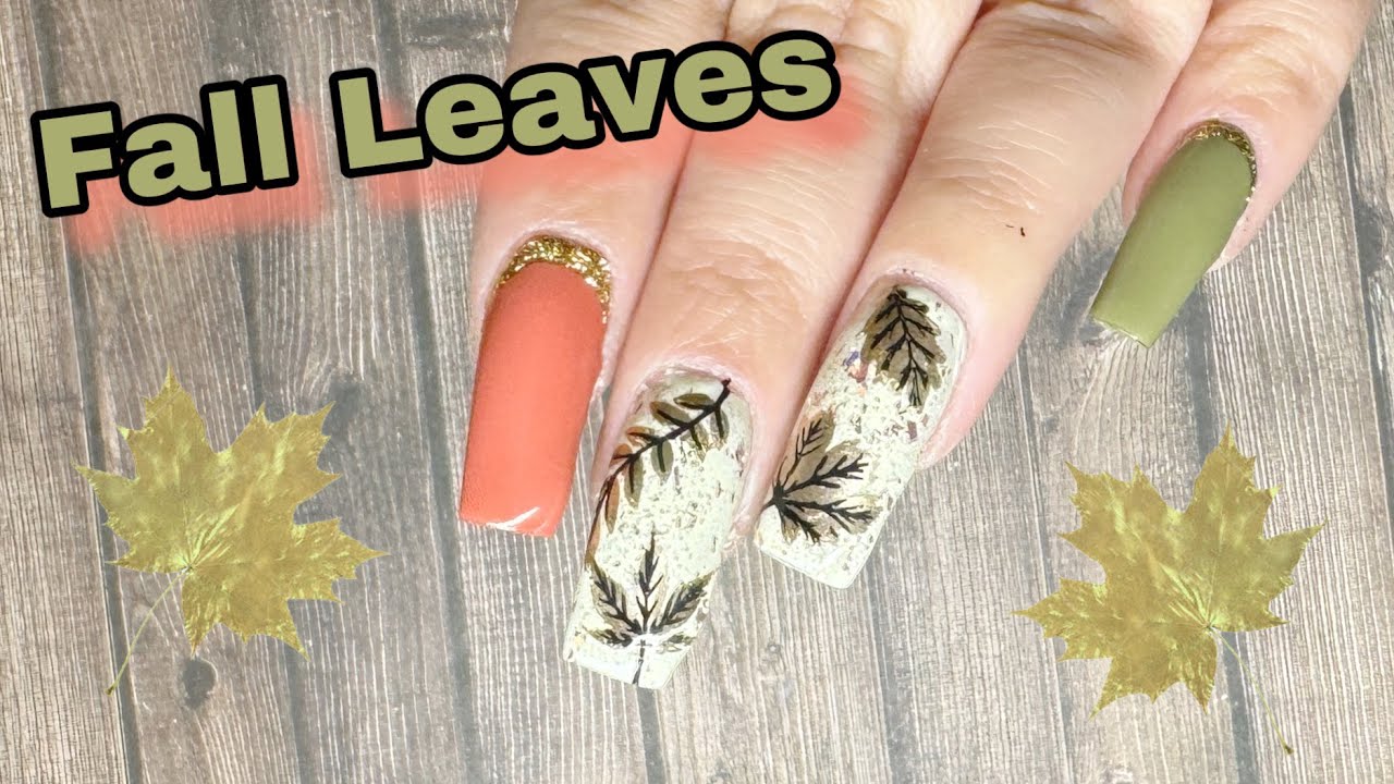 Fall Harvest Nail Tutorial - YouTube
