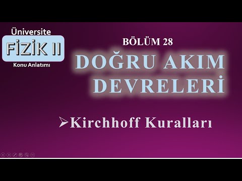 Fizik 2: Kirchhoff Kuralları