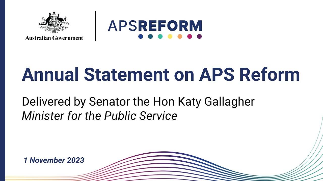 Senator Katy Gallagher | Annual Statement on APS Reform 2023 - YouTube