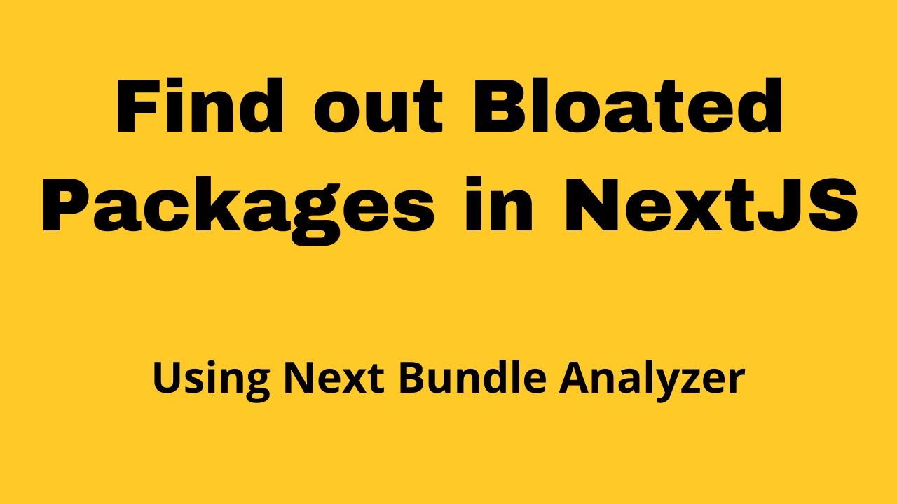How to Find Unnecesary Packages in NextJS - YouTube