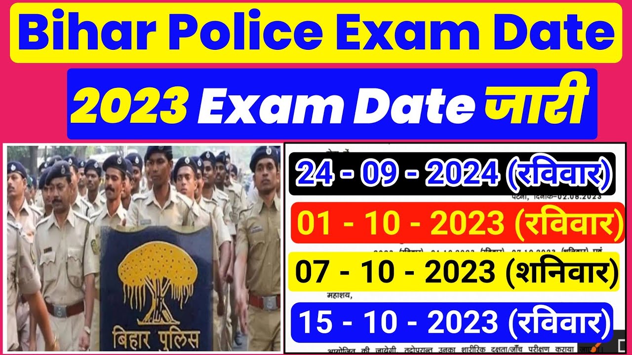 Bihar Police Exam Date 2023 जारी 😀 | official notification 2023 | post ...