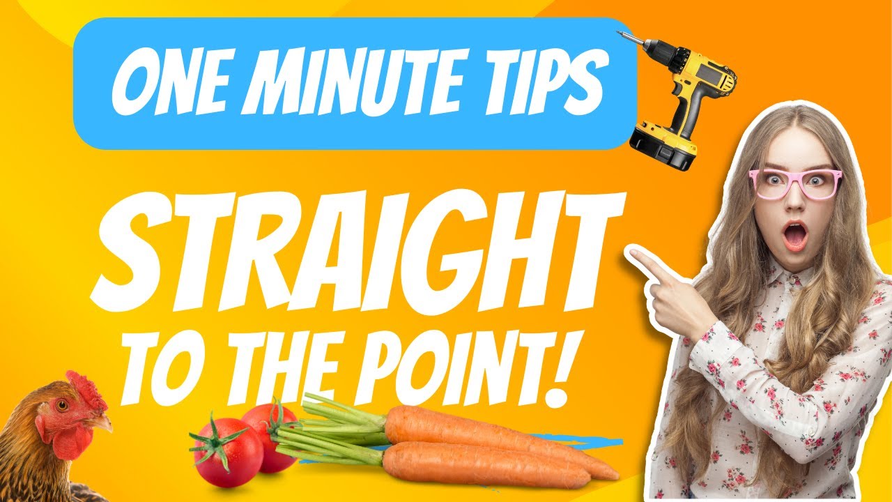 One Minute Tips for Cleaning-Repairs-Gardening-Handyman-Animals - YouTube