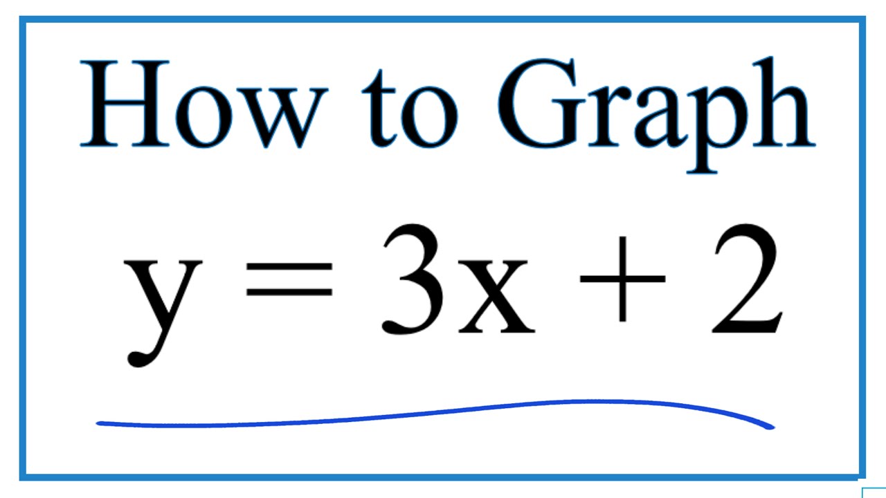 How To Graph Y 3x 2 YouTube How To Graph Y 3x 2 YouTube