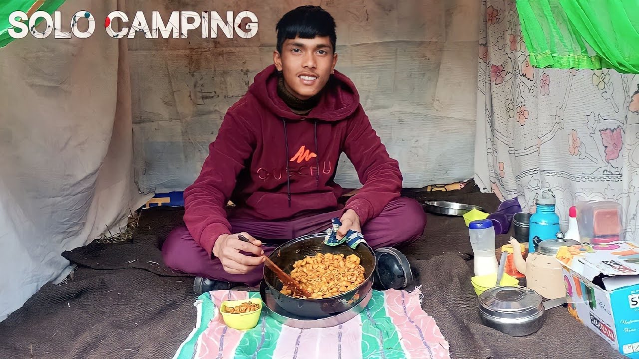 solo camping in forest l solo camping l sbiniyal vlogs l - YouTube