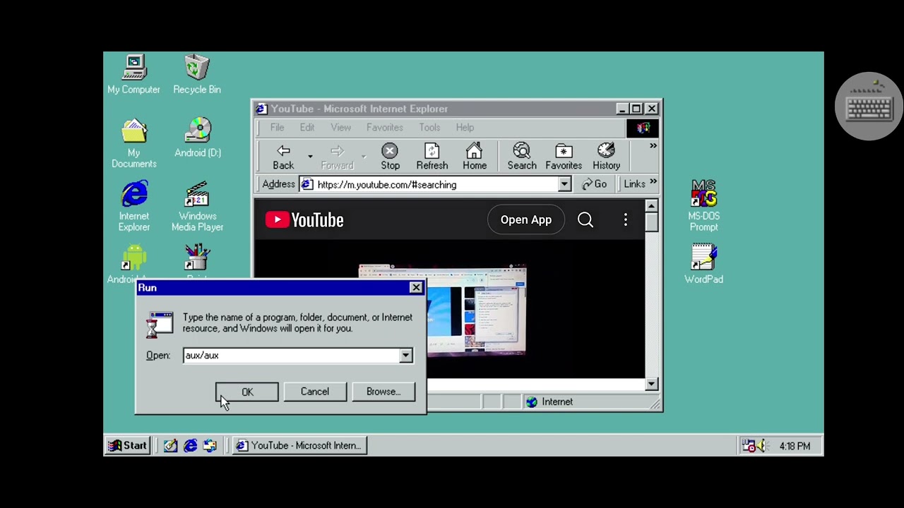 Windows 98 BSOD 6095 - YouTube