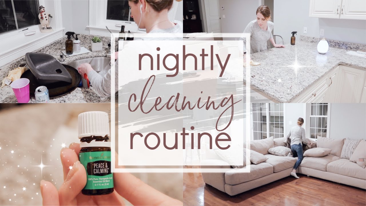 NIGHTLY CLEANING ROUTINE 2019 // RELAXING AFTER DARK EVENING CLEAN WITH ...