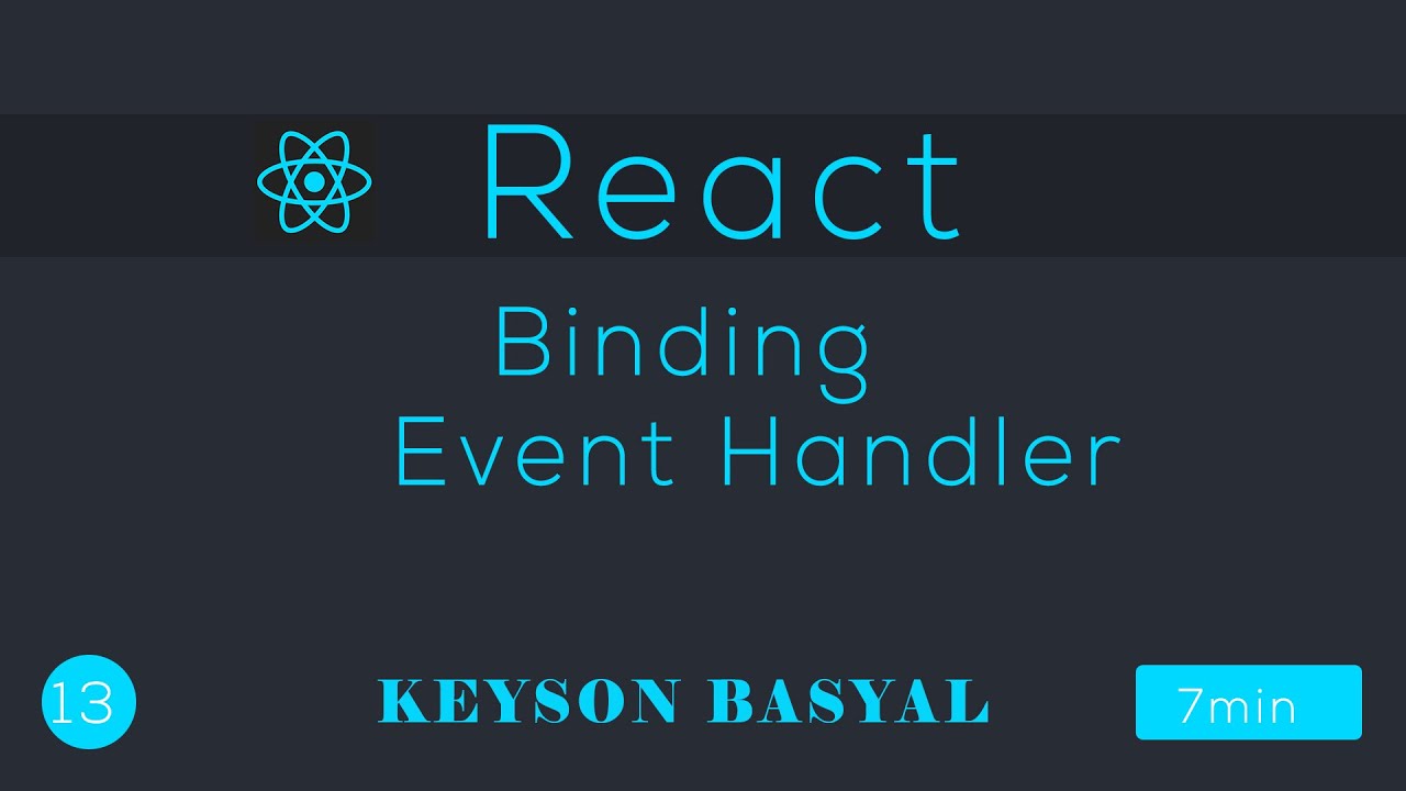 ReactJS Tutorial - 13 - Binding Event Handlers - YouTube
