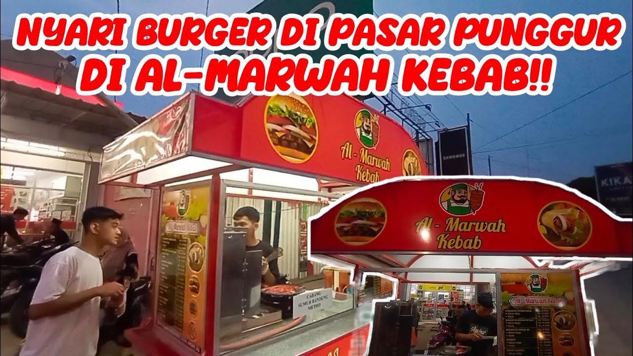 NYARI BURGER ENAK!! DI PASAR PUNGGUR‼️ - YouTube