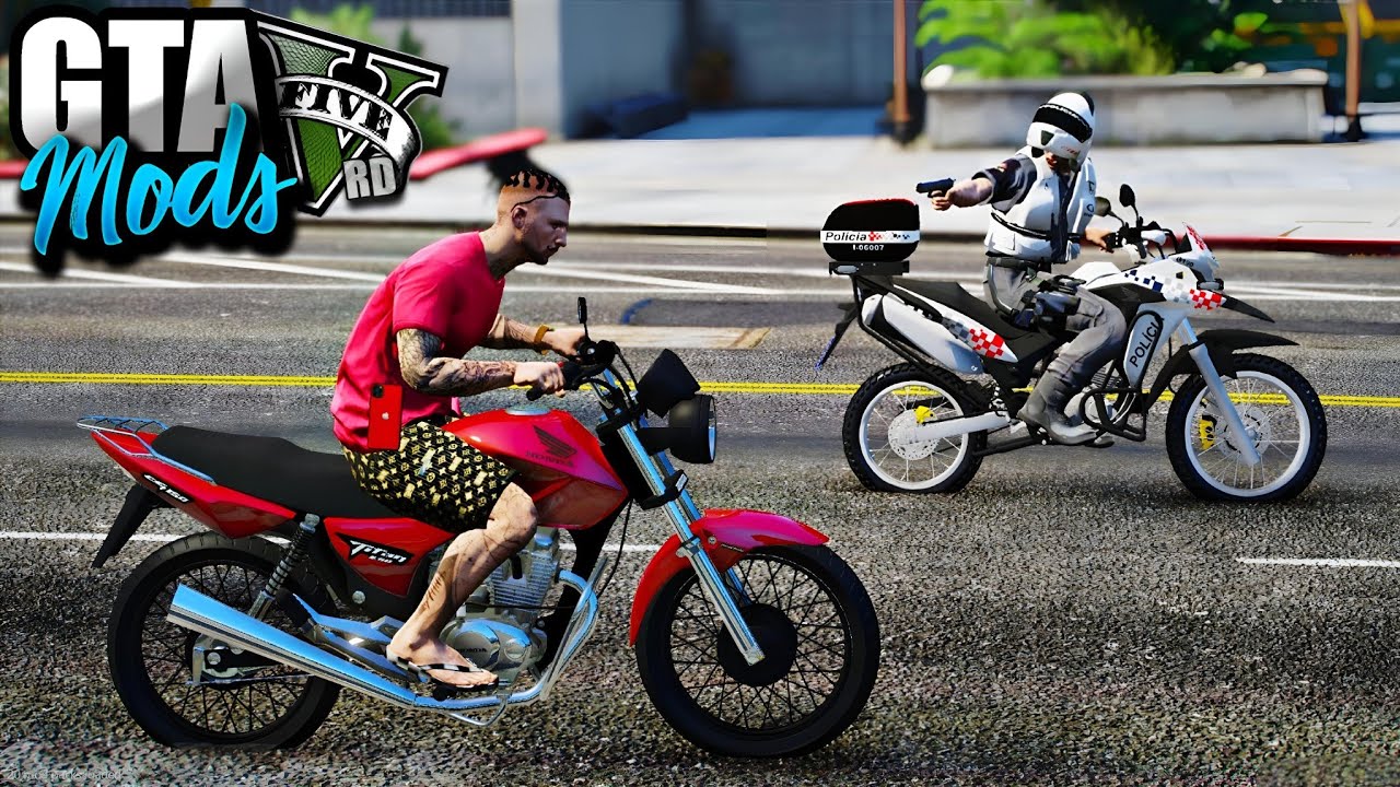 GTA 5 MODS - FUGA REALISTA ELETRIZANTE DE HONDA CG TITAN 150! (FOI ...