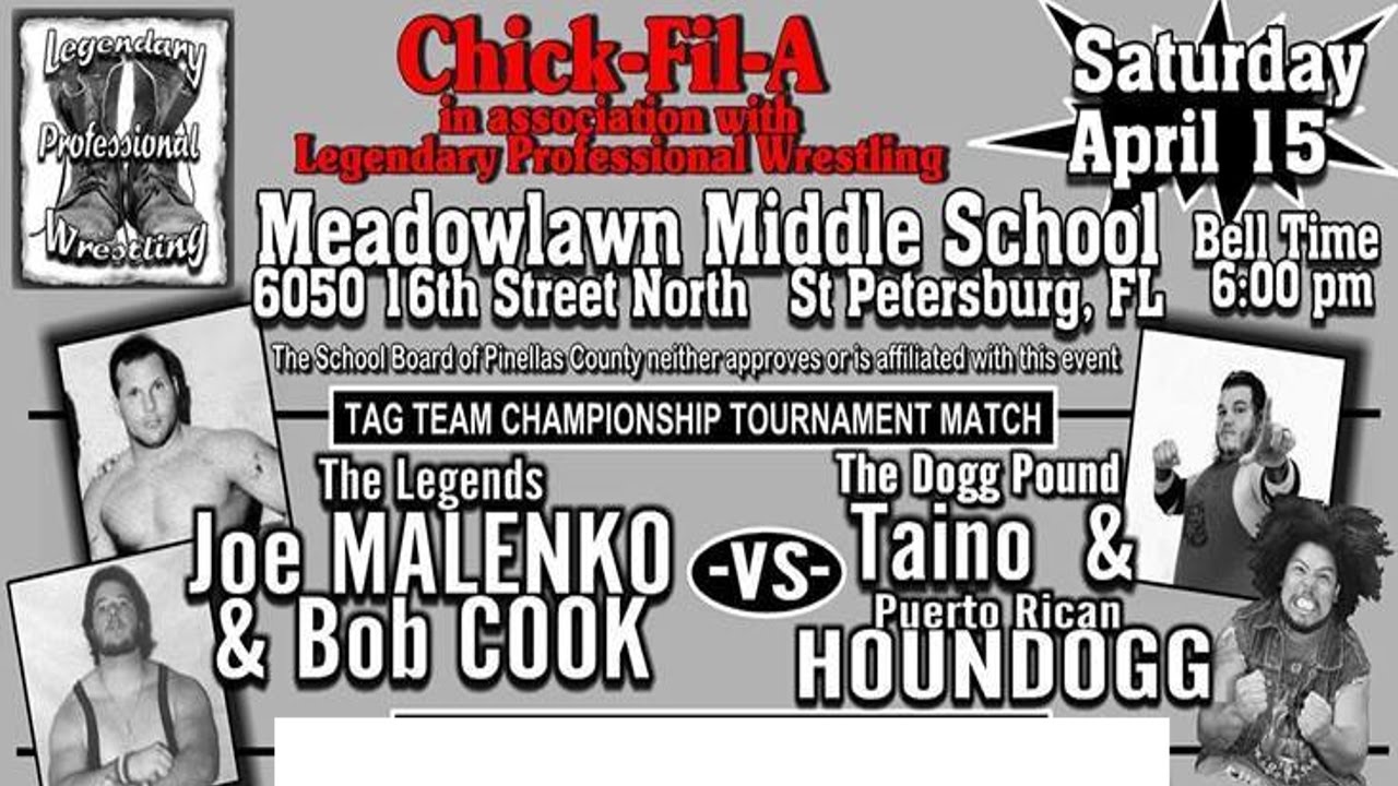 Tag Team Tournament Match 2 Joe Malenko & Bob Cook VS The DogPound ...
