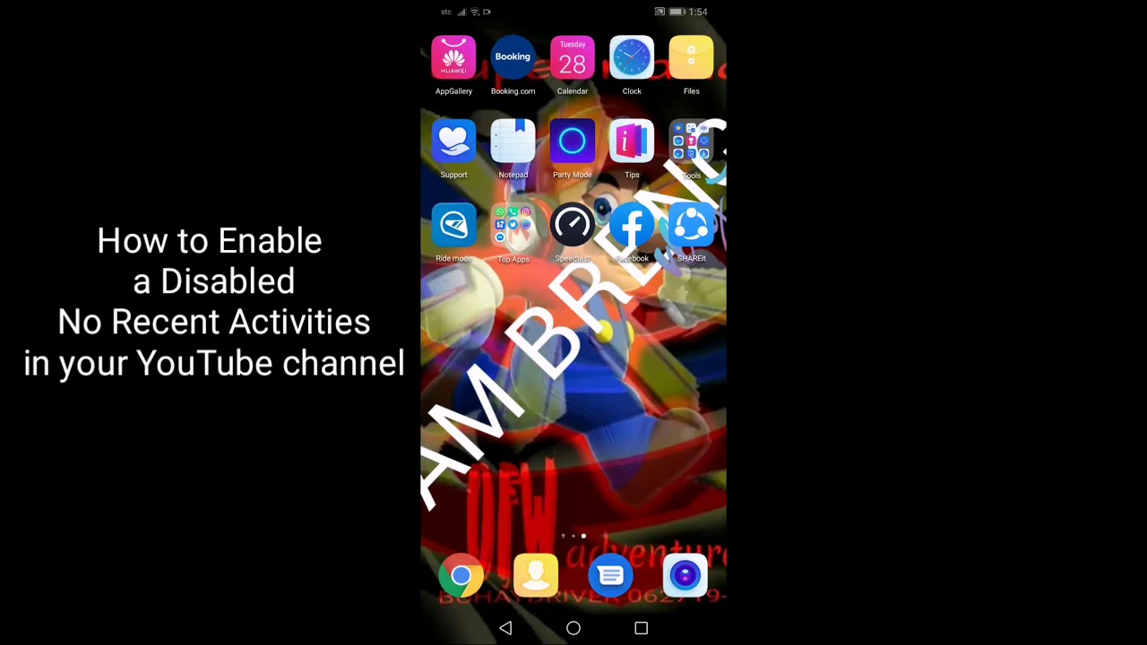 How to Enable a Disabled No Recent Activities in YouTube channel ...
