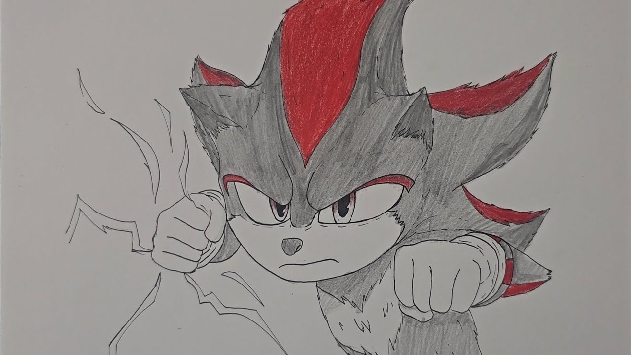 How To Draw Shadow the Hedgehog || Sonic the Hedgehog 3 - YouTube