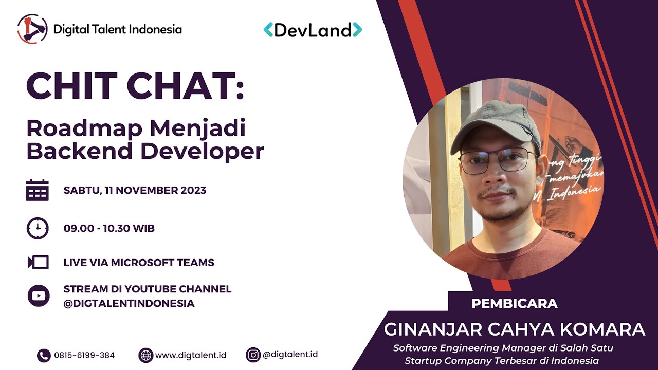 TALKSHOW ONLINE DEVLAND COMMUNITY "Chit Chat: Roadmap Menjadi Backend Developer" - YouTube