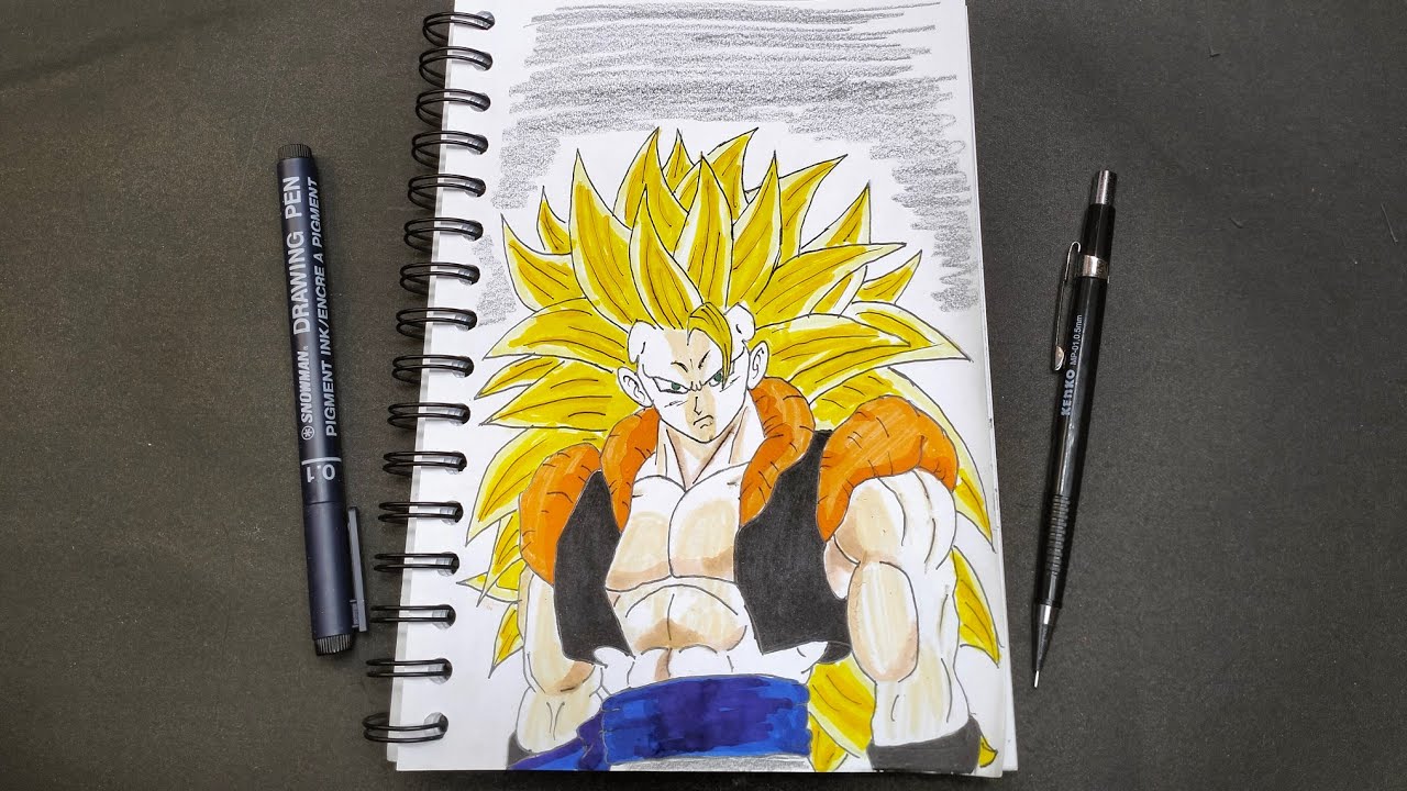 How to Draw Gogeta SSJ 3 | Drawing Anime [Dragonball z] - YouTube