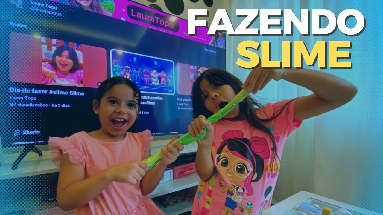 Fazendo slime - Dia das crianças #luluca #lucasnetto #laura - YouTube