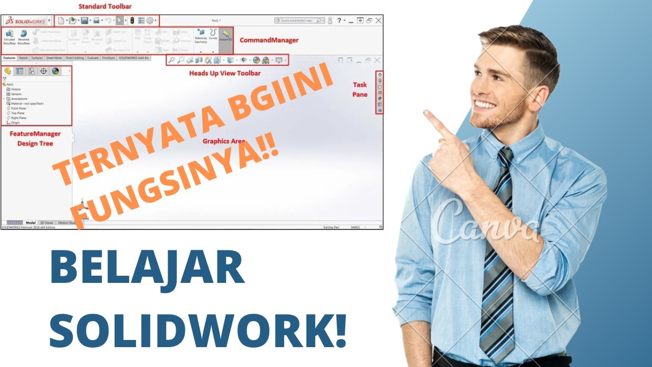 Mengenal Solidwork, Apa saja toolsnya? Apa saja fungsinya? Gimana cara gambarnya - YouTube