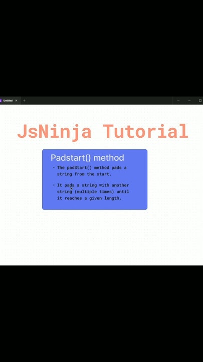 Javascript Padstart Method Javascript String Method Ytshorts Shortsfeed Viralvideos
