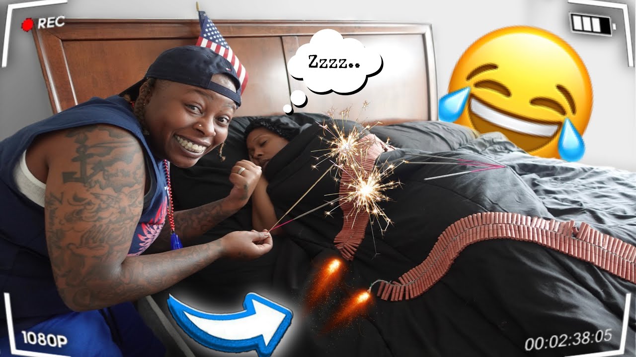 FIREWORKS PRANK ON WIFE!!! *BAD IDEA* - YouTube