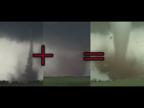 Two Tornadoes MERGE and Form BIGGER TORNADO - YouTube