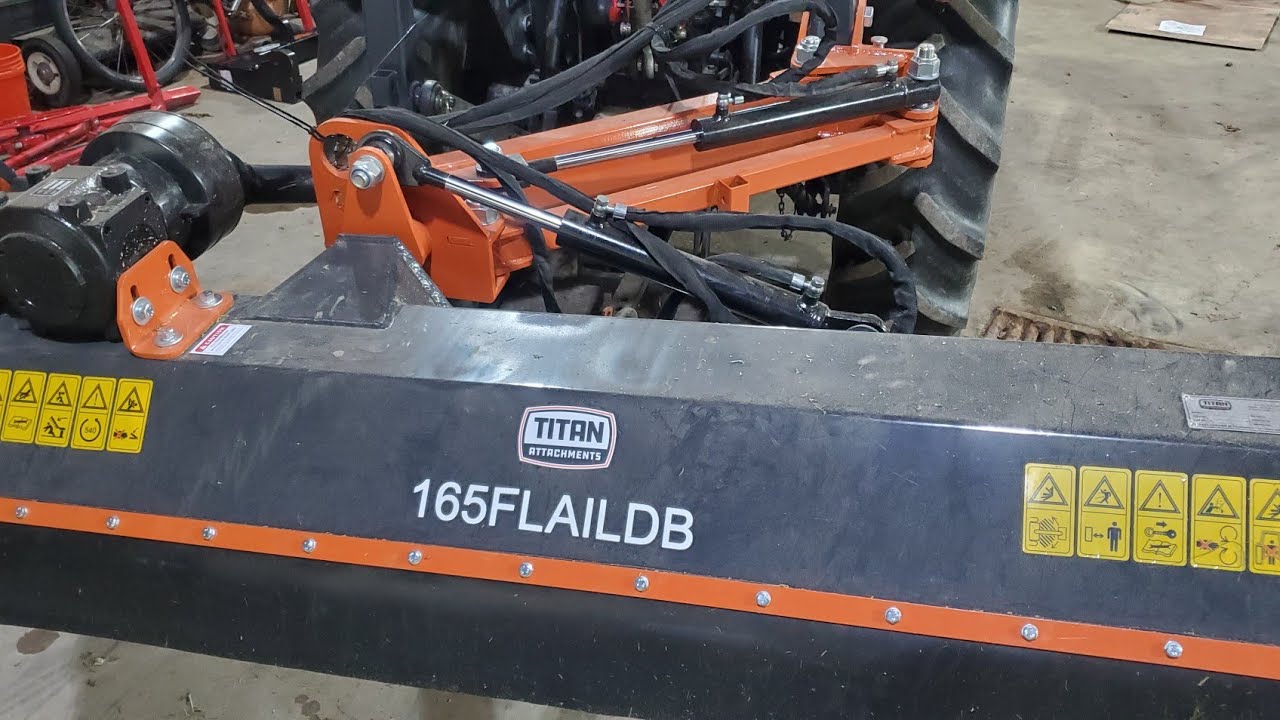 Titan Attachments ditch bank mower first review - YouTube