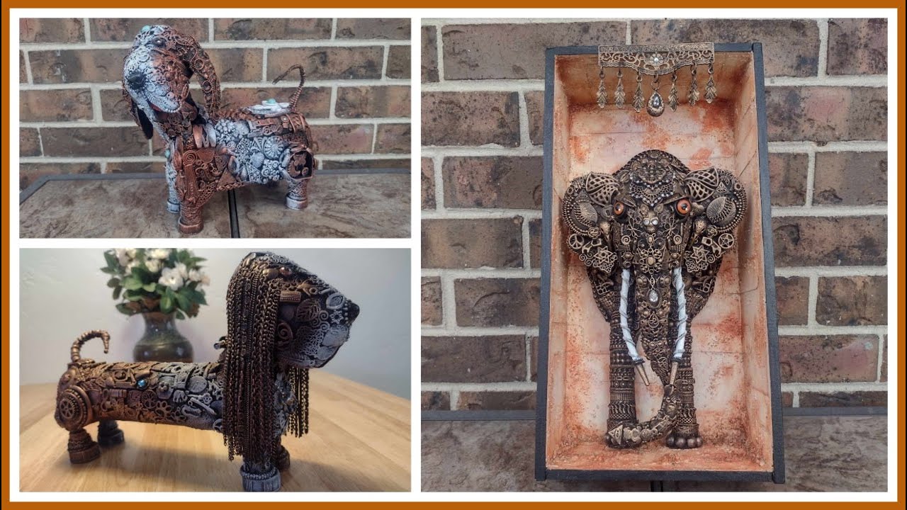 Assemblage Art / Hounds and Elephant - YouTube