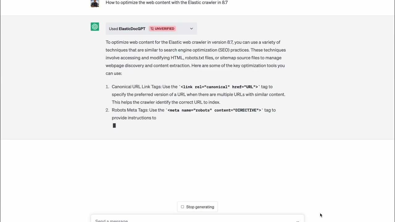 ElasticDocGPT — ChatGPT and Elasticsearch: OpenAI Meets Private Data - YouTube
