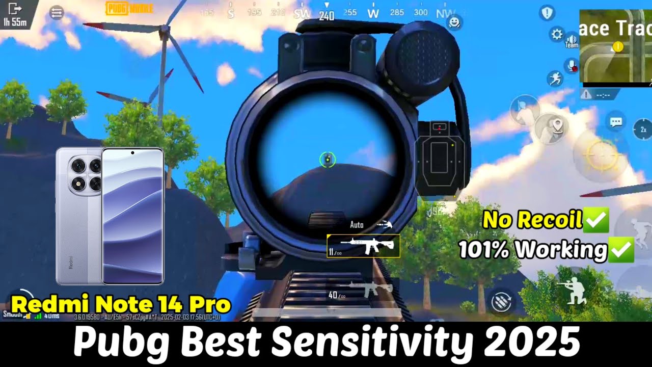 Redmi Note 14 Pro Pubg test sensitivity | Redmi Note 14 Pro Pubg best ...